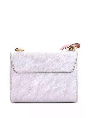 LOUIS VUITTON Louis Vuitton Monogram Flower Strap Twist Handbag Epi Leather PM Shoulder Bag White