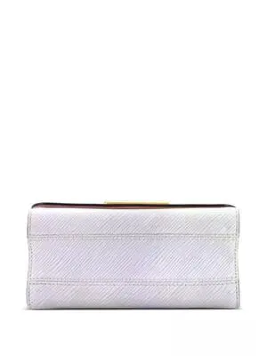 LOUIS VUITTON Monogram Flower Strap Twist Handbag Epi Leather Pm Shoulder Bag - White