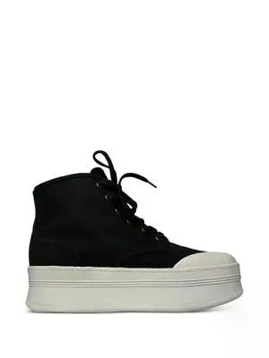 Celine 2020s Triomphe-patch High-top Sneakers - Black