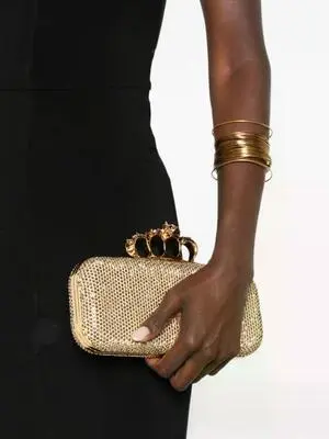 Alexander McQueen Long Knuckle Crystal-embellished Clutch Bag