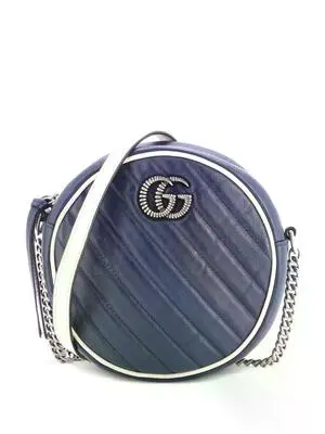 Gucci Gg Marmont Round Shoulder Bag - Blue