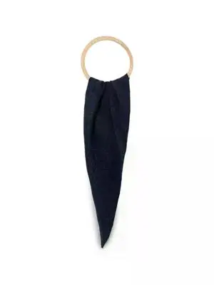 SESSUN Fine-knit Triangular Scarf - Blue
