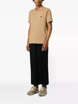 AMI Paris Cotton Polo With De Coeur