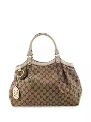 Gucci Sukey Gg Canvas With Leather Medium Tote Bag
