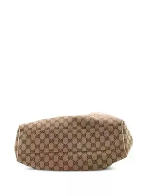 Gucci Sukey Gg Canvas Leather Medium Tote Bag - Brown