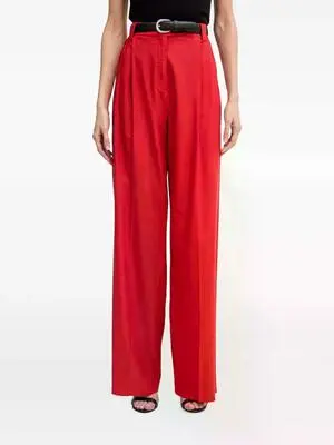Marella Pleated Palazzo Pants - Red