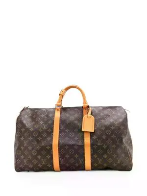 LOUIS VUITTON Keepall Bag Monogram Canvas 50 Travel Bag - Brown