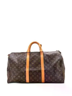 LOUIS VUITTON Keepall Monogram Canvas 50 Travel Bag - Brown