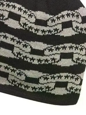 TWOJEYS Icon Chain Beanie Hat - Black