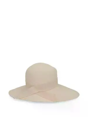 Philippe Model Bow-detail Wide-brim Hat - Neutrals