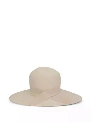 Philippe Model Wide-brim Hat With Bow Detail