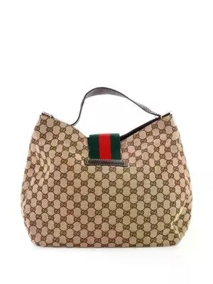 Gucci Gg Canvas Large Hobo Bag - Brown