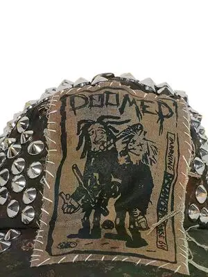 MARKING DISTANCE Studded Patch Detail Cap