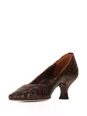 LA ROSE Carol Woven Pumps