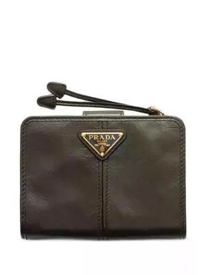 Prada Small Leather Wallet - Brown