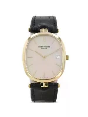 Patek Philippe 34mm Oval Ellipse Watch With Date Window - Neutrals