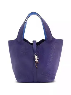 Hermès Eclat Picotin Lock Bag Clemence Mm Bucket Bag - Blue