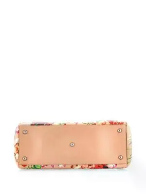 Gucci Bamboo Shopper Blooms Print Leather Medium Tote Bag
