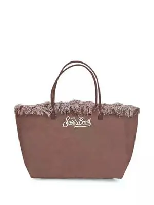 MC2 SAINT BARTH City Fringed Logo-embroidered Tote Bag - Brown