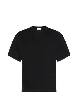 Saint Laurent Cassandre-embroidery T-shirt - Black