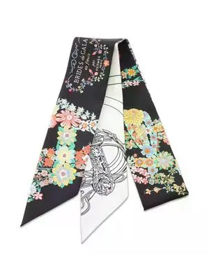 Hermès Brides De Gala En Fleurs Scarf - Black