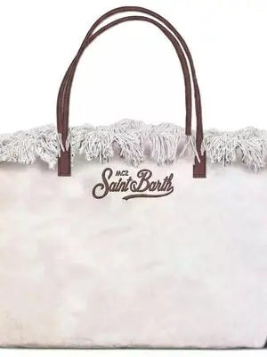 MC2 SAINT BARTH City Fringed Tote Bag - White