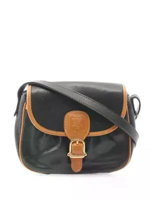 Celine Macadam Buckle Shoulder Bag - Black