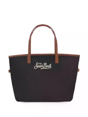 MC2 SAINT BARTH City Logo-embroidered Tote Bag - Black