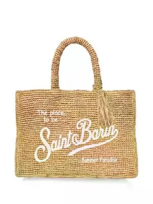 MC2 SAINT BARTH Colette Raffia Tote Bag - Neutrals