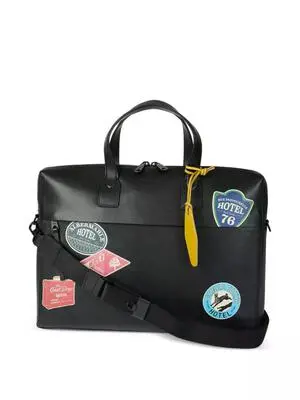 Paul Smith Leather Folio With Hotel Stickers Print