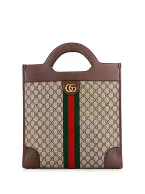 Gucci Ophidia Cut Out Handle Gg Coated Canvas Medium Tote Bag