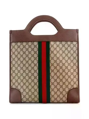 Gucci Ophidia Cut Out Handle Gg Coated Canvas Medium Tote Bag