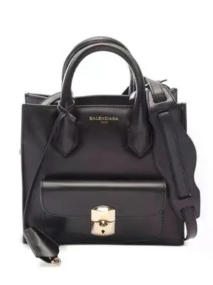 Balenciaga Mini All Afternoon Leather Tote Bag - Black
