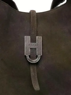 Hogan Trend Logo-plaque Suede Tote Bag