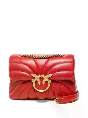 Pinko Love Birds Quilted Shoulder Bag - Red