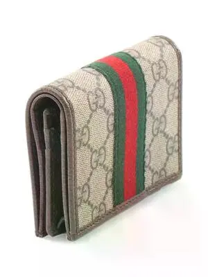 Gucci Ophidia Gg Supreme Bi-fold Wallet - Neutrals