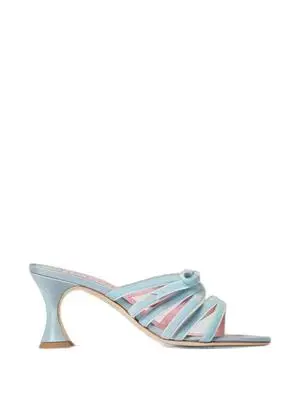 Manolo Blahnik Clementel Bow Detail Sandals - Blue