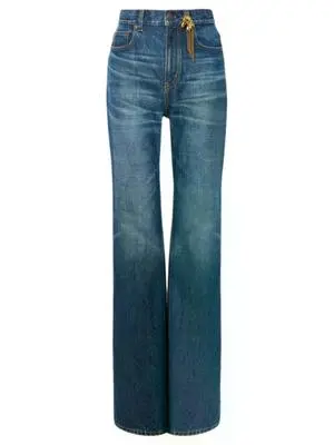 Chloé Charm-detail Jeans - Blue