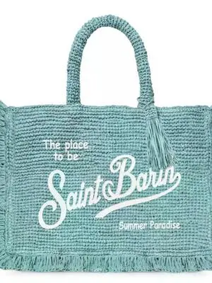 MC2 SAINT BARTH Volant Raffia Tote Bag