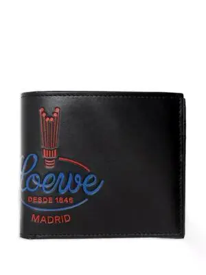 Loewe Crown Bifold Wallet - Black