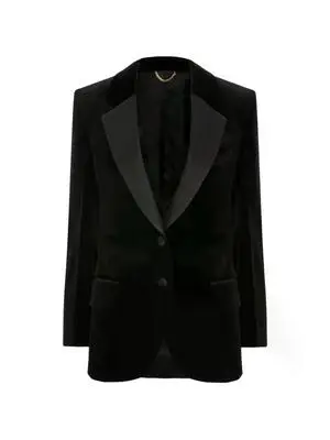 Victoria Beckham Velvet Texture Tailored Jacket
