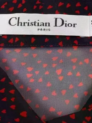 Dior Heart-print Silk Blouse