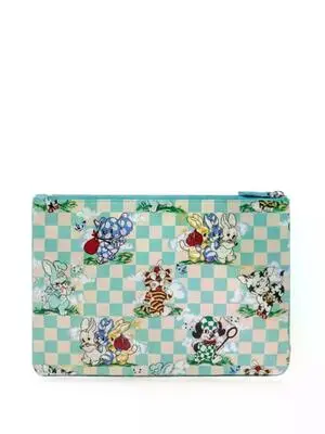 Kenzo Cartoon Checkered Wash Bag - Blue