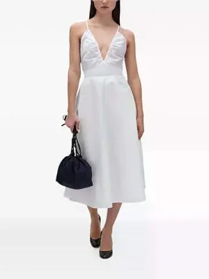 Aspesi Gathered V-neck Dress