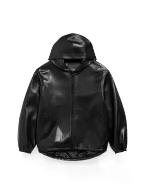 Balenciaga Hooded Leather Jacket