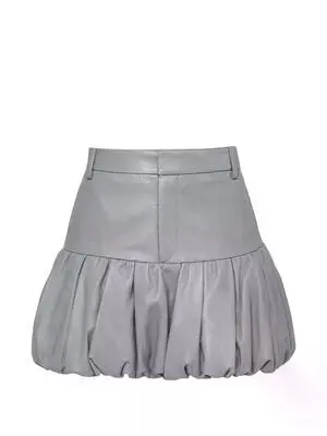 Dsquared2 Leather Bubble-hem Mini Skirt - Grey