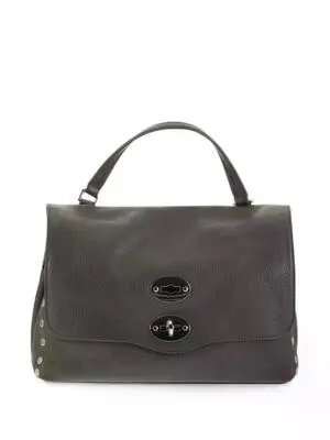 ZANELLATO Postina Studded Leather Tote Bag - Grey