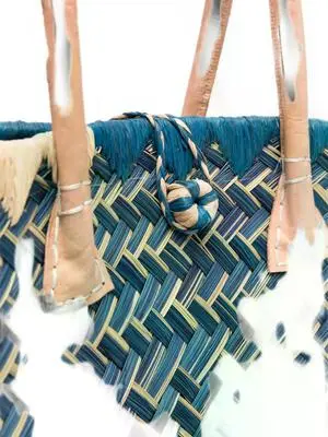 THE NINA STUDIO Clotilde Woven Tote Bag