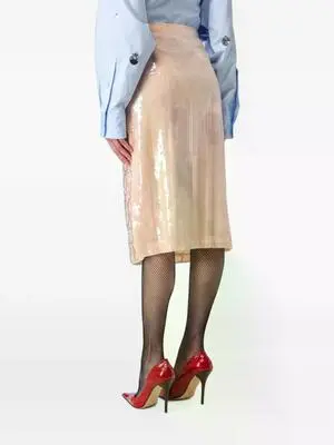 DES_PHEMMES Crystal-embellished Sequined Midi Skirt