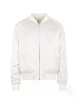 Casablanca Hotel Emblem Logo-embroidered Bomber Jacket - White